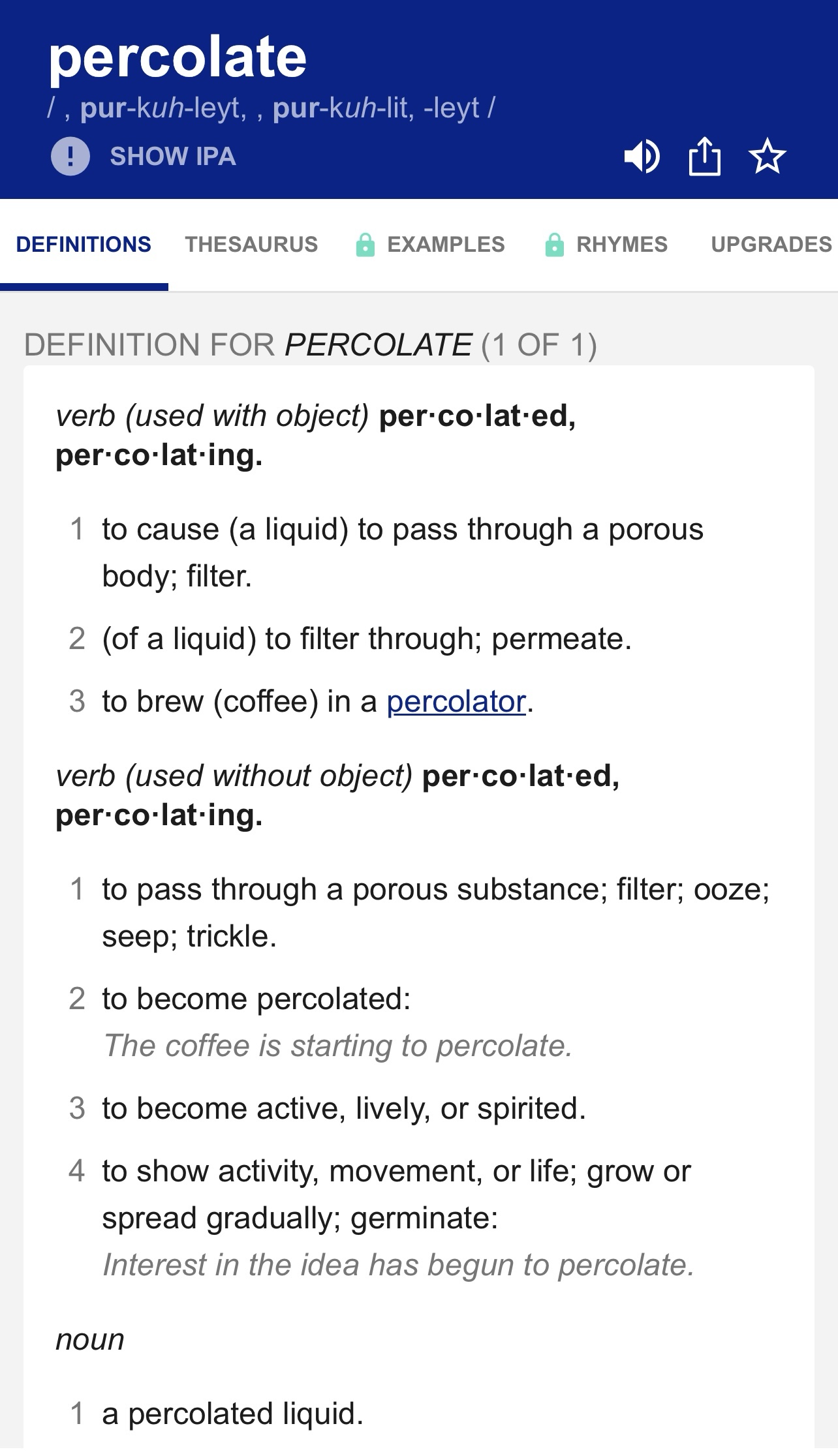 Percolate – theencouragingword